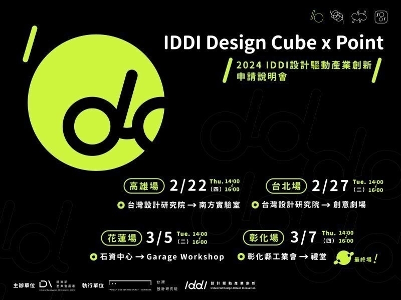 IDDI Design Cube x Point｜2024 IDDI設計驅動產業創新-申請說明會開放報名中！ - TDRI